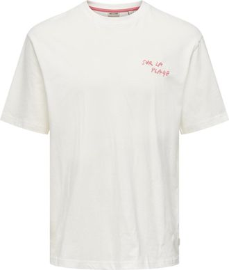 Only & Sons Herren Onsmilo Sketch RLX Coast Ss Tee, Cloud Dancer, S EU