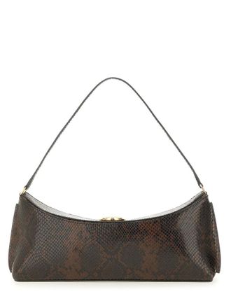 Jacquemus Womens Clutch Bag Ovalo Brown Leather Shoulder