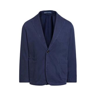 Polo Ralph Lauren Homme, Vestes, Bleu, Taille: L Veste Blazer Bleu Coton Chino