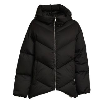 Add Femme, Vestes, Noir, Taille: 38 FR Sweat &agrave; capuche Down Jacket
