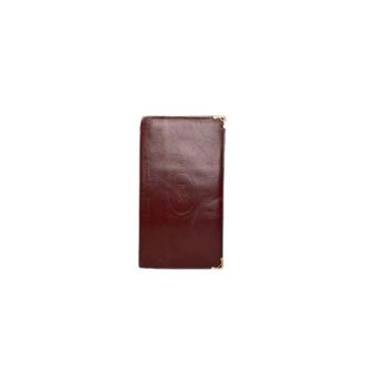 Cartier Porte-cartes didentit&eacute; vintage pr&eacute;-poss&eacute;d&eacute; - Femme - Pre-owned - Rouge - Taille: ONE Size