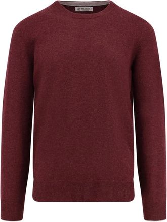 Brunello Cucinelli Luxuri&ouml;se Cashmere Crew-neck Pullover - - Knitwear - Herren - Lila - XL