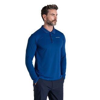 Craghoppers Bramshaw Golf Poloshirt f&uuml;r Herren, Nosilife, Lang&auml;rmlig (Dunkles Marineblau)