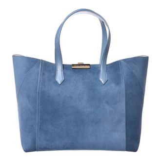 Baldinini Suede Tote Bag - - Bags - Damen - Blau - ONE SIZE