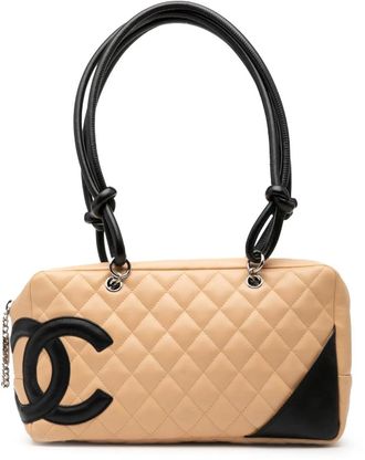 Chanel Hobo Bags - Large Quilted Lambskin Cambon Ligne Shoulder Bag - Gr. unisize - in Braun - f&uuml;r Damen