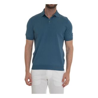 Gran Sasso Slim Fit Polo Shirt aus Baumwolle - - Tops - Herren - Blau - 3XL