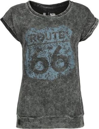 Rock Rebel by EMP Femme T-Shirt Gris délavé avec Impression sur Le Devant XXL