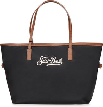 MC2 Saint Barth Femme, Sacs, Noir, Taille: ONE Size City embroidered-logo Tote Bag