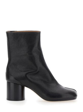 Maison Margiela Tabi Split-Toe Leather Boot - Black