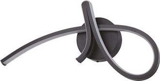 Eglo LED Wandlampe Cardoncito, Wandleuchte innen, Gebogene Schlafzimmerlampe aus Metall in Schwarz, warmweiß - kaltweiß