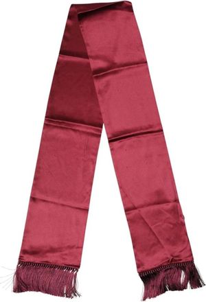 Dolce & Gabbana Homme, Accessoires, Rouge, Taille: ONE Size Foulard de cou &agrave; franges en satin de soie