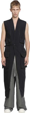 Rick Owens Tower Long Lab Cargo Vest