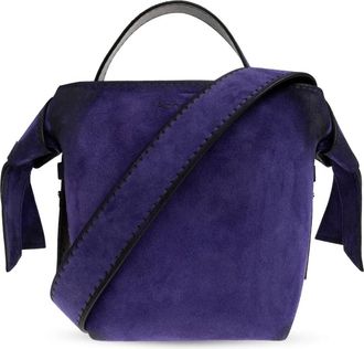 Acne Studios unisex, Sacs, Violet, Taille: ONE Size Suede Handbag with Logo