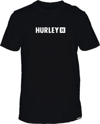 Hurley Evd The Box SS T-Shirt, Noir, L Homme