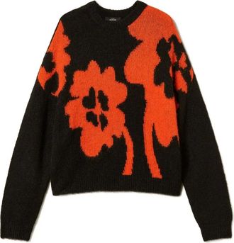 Twin-Set pull à col rond - Noir