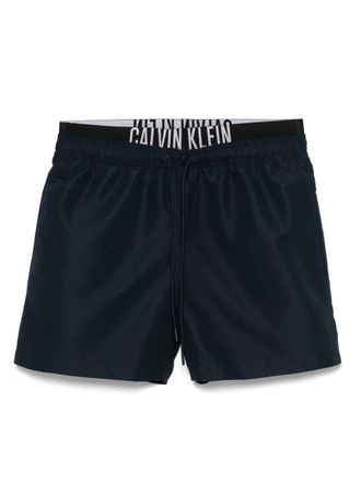 Calvin Klein Badeshorts mit doppeltem Bund - Blau