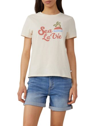 QS by s.Oliver Baumwollshirt mit Frontprint