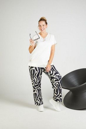 Mona Lisa Schlupfhose Gro&szlig;e Gr&ouml;&szlig;en aus leicht flie&szlig;ender Viskose