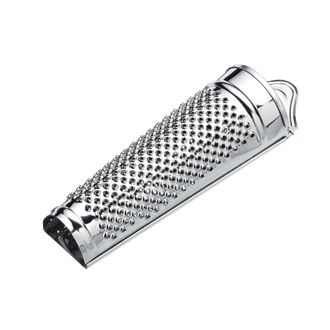 KitchenCraft Gew&uuml;rzreibe, Muskatnussreibe, Edelstahl, Aufh&auml;ngeloch, mit Stauraum, 14 cm x 4 cm