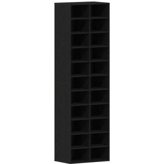 vidaXL Schuhschrank Schwarz Eichen-Optik 54x34x183 cm Holzwerkstoff vidaXL