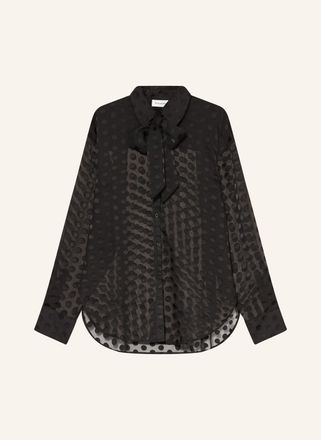 Frankie Shop Schluppenbluse Peri Sheer schwarz