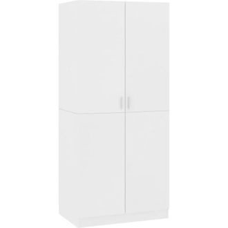 vidaXL Kleiderschrank Weiß 80x52x180 cm Holzwerkstoff - Vidaxl