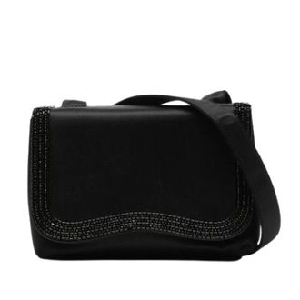 Chanel Sac bandouli&egrave;re en satin Pre-owned - Femme - Pre-owned - Noir - Taille: ONE Size