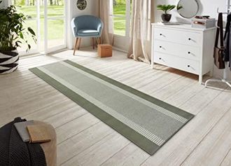 Hanse Home Teppich Läufer Band 80x200cm - Teppichläufer Weicher Kurzflor Teppich Modernes Design Läufer für Flur, Schlafzimmer, Kinderzimmer, Badezimmer, Wohnzim