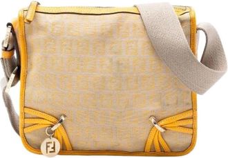 Fendi Sac bandouli&egrave;re en toile Pre-owned - Femme - Pre-owned - Jaune - Taille: ONE Size