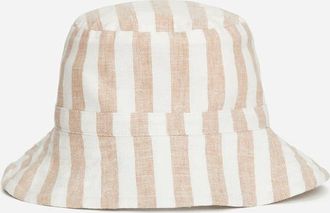 Arket Sonnenhut Aus Baumwolle Und Leinen -Beige