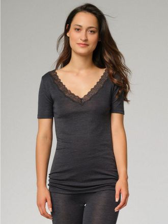 Comazo Kurzarmshirt aus Merinowolle und Seide