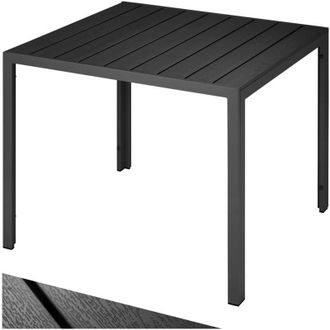 TecTake Tectake - Table de jardin carr&eacute;e maren pieds r&eacute;glables 90 x 90 cm x 74,5 cm - argent