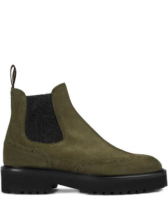 Doucal's Chelsea-Boots mit Budapestermuster - Grün