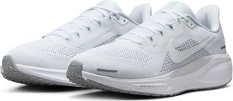 Nike Laufschuh NIKE AIR ZOOM PEGASUS 41, Herren, Gr. 45,5, silber (wei&szlig;, wei&szlig;, pure platinum), Textil, Schuhe Laufschuh, Topseller