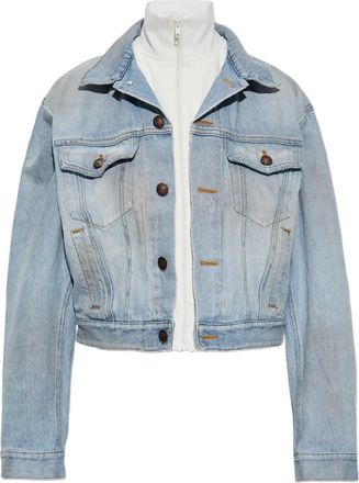 Balenciaga Jeansjacke im Layering-Look - Blau