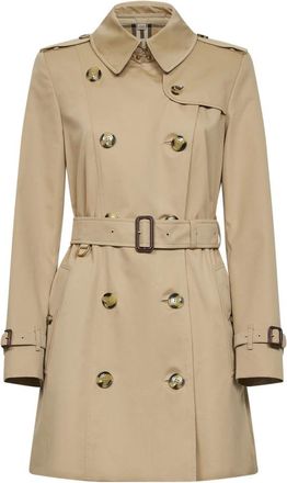 Burberry Femme, Manteaux, Jaune, Taille: 32 FR Gabardine Trench Coat