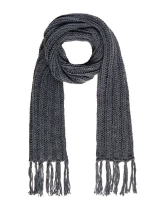 8 by YOOX RIBBED CHUNKY KNIT FRINGED SCARF
