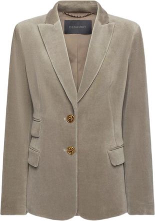 Elena Miro Femme, Vestes, Gris, Taille: 48 FR Velvet Blazer
