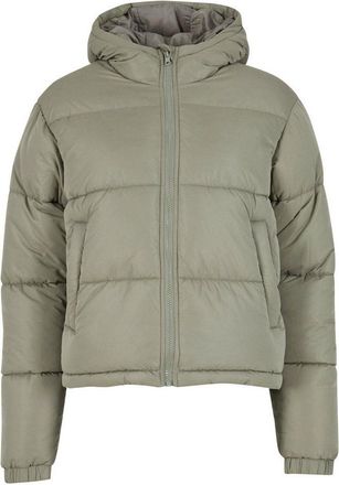 Urban Classics Winterjacke Urban Classics Ladies Peached Puffer Jacket With Hood (1-St)