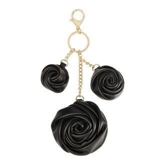 Kazar Schl&uuml;sselanh&auml;nger mit Lederblumen - - Accessories - Damen - Schwarzk - ONE SIZE