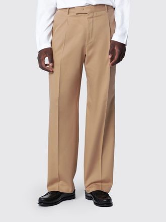 Pantaloni Torino Slim-Fit Schneiderhose von aus Schurwolle und Baumwolle mit versetztem Verschluss