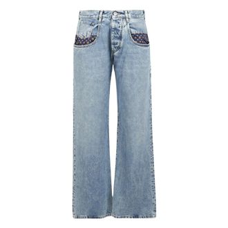 Maison Margiela Jean &agrave; poches carr&eacute;es - Femme - Jeans - Bleu - Taille: 38 FR
