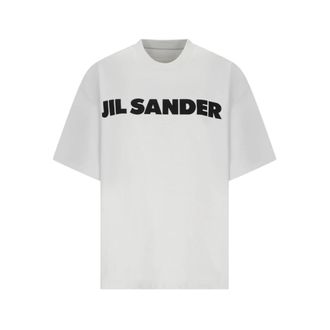 Jil Sander Logo T-Shirt - - Tops - Damen - Grau - L