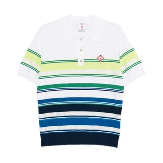 Casablanca Gradient Stripe Polo Shirt - - Tops - Herren - Mehrfarbig - S