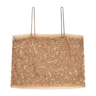 Munthe Sleeveless Top - - Tops - Damen - Beige - M