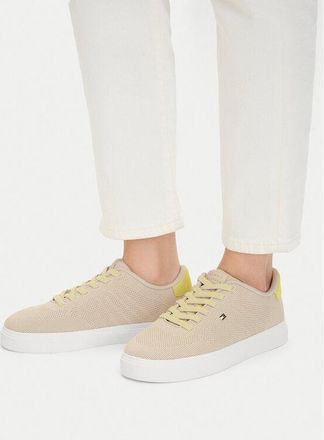 Tommy Hilfiger Sneakers Knit Cupsole FW0FW09289 Beige