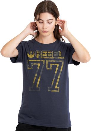 Star Wars Rebel 77 Ladies T Shirt, Deep Navy, XX-Large