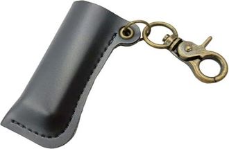 Generic &Eacute;tui &agrave; briquet en cuir synth&eacute;tique - Pochette de rangement de protection portable | Support r&eacute;tro pour briquet dext&eacute;rieur avec porte-cl&eacute;s | Manchon an