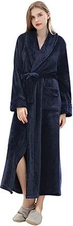 Generic Peignoirs longs et chauds pour femmes, chemises de nuit &eacute;l&eacute;gantes &agrave; col ch&acirc;le, peignoir de bain confortable et &eacute;pais, manteaux dhiver, v&ecirc;tements dint&eacute;