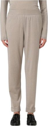 Brunello Cucinelli Femme, Pantalons, Gris, Taille: 40 FR Pantalon Tricot Confortable
